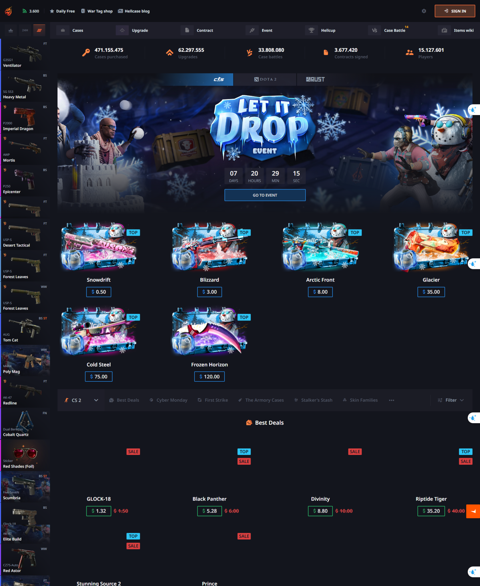 Hellcase – Open New CS2 (CSGO) Cases $ Get Free CS2 Skins on Hellcase