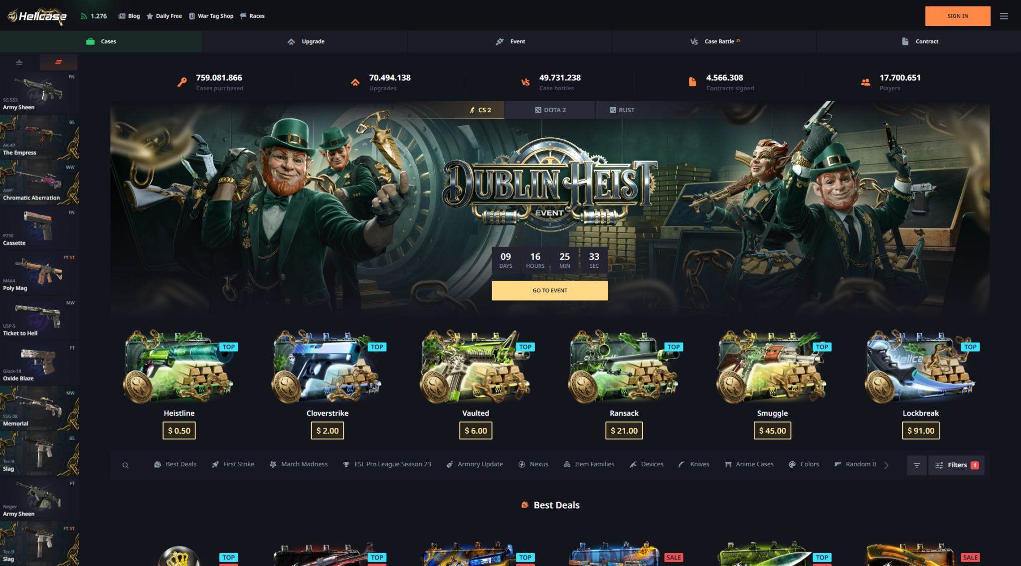 Hellcase – Open New CS2 (CSGO) Cases $ Get Free CS2 Skins on Hellcase ...
